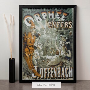 Vintage French Poster, Poster for the Operetta 'orpheus in the ...