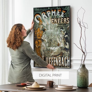 Vintage French Poster, Poster for the Operetta 'orpheus in the ...