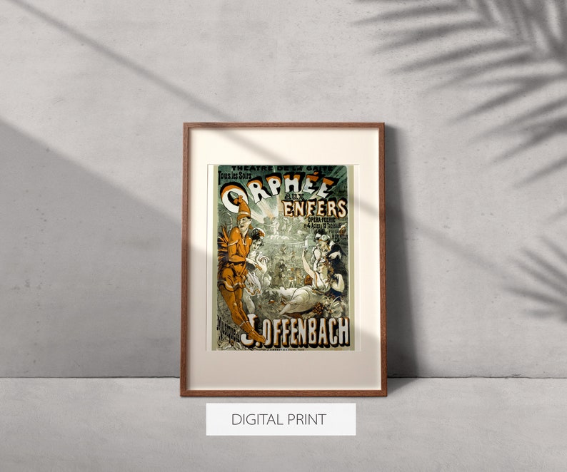 Vintage French Poster, Poster for the Operetta 'orpheus in the ...