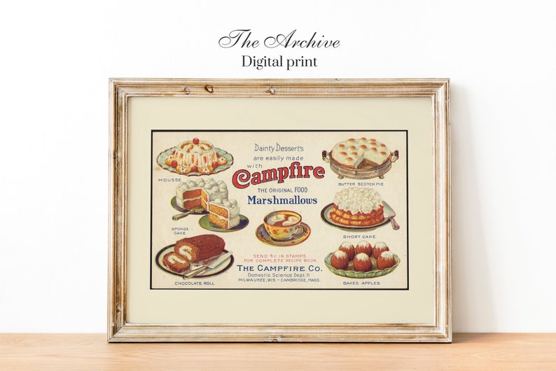 Vintage Advertising,vintage Retro Ad Poster,vintage Ad,campfire ...