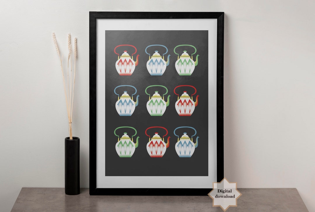 Arabic Printable Wall Art-traditional Arabic Teapot-arabic Pattern ...