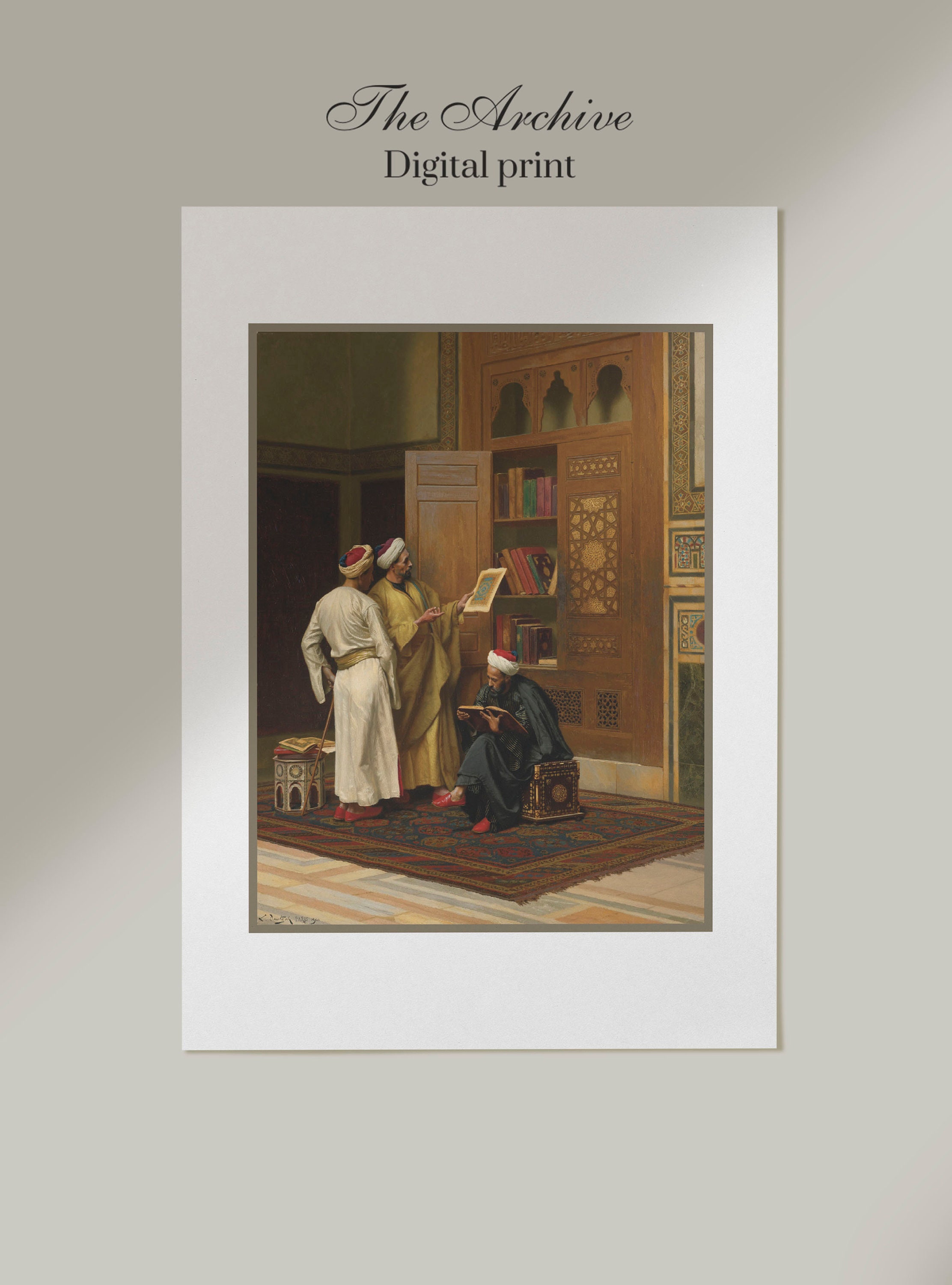 Scholars of Islam Painting,egyptian Islamic Culture,vintage Arabic ...