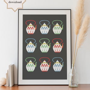 Arabic Printable Wall Art-traditional Arabic Teapot-arabic Pattern ...