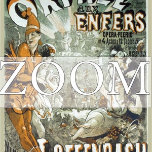 Vintage French Poster, Poster for the Operetta 'orpheus in the ...