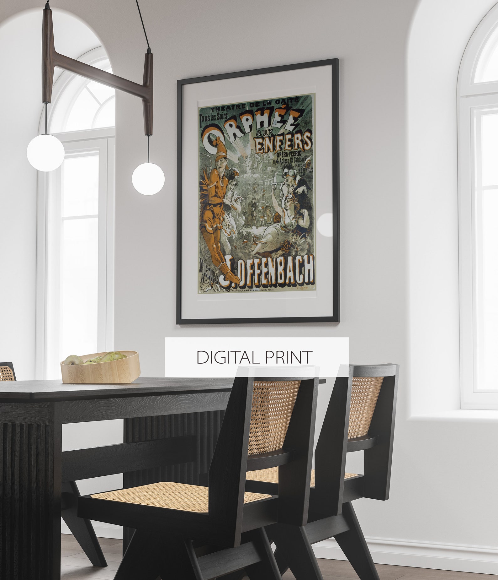 Vintage French Poster, Poster for the Operetta 'orpheus in the ...