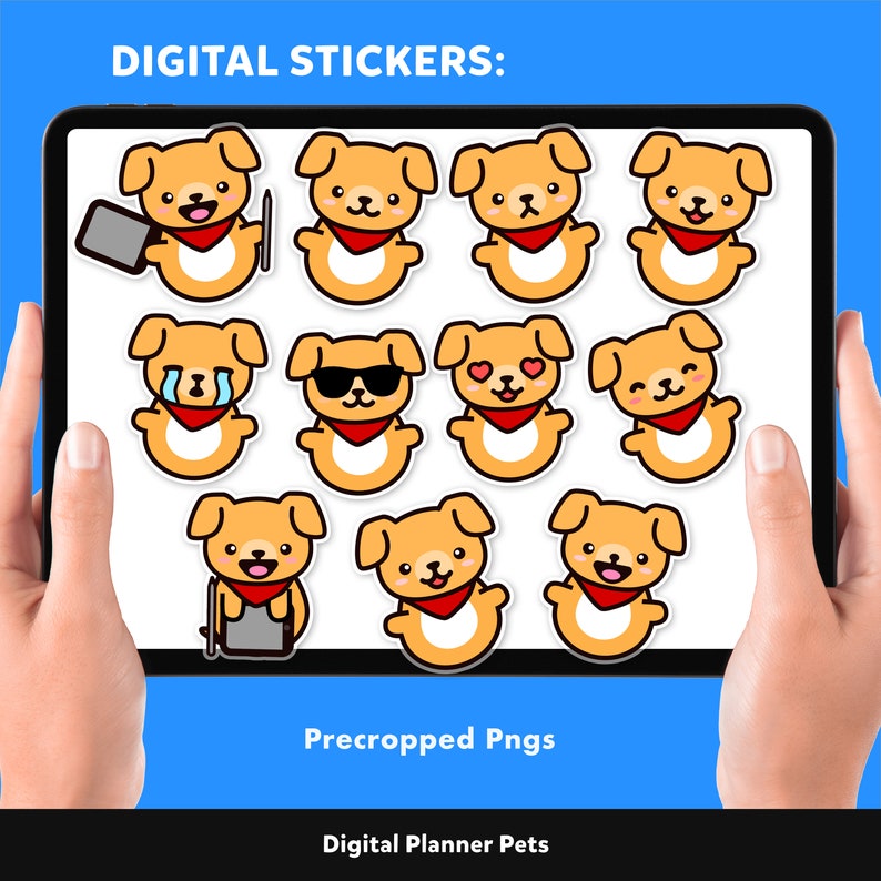 MEGA Animal Digital Sticker Pack, PNG Files of Digital Stickers ...