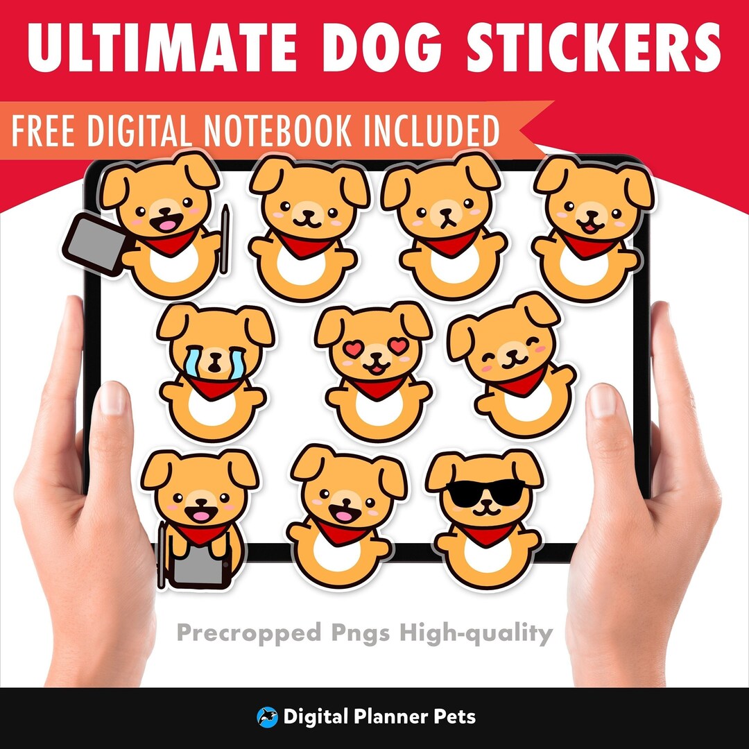 Dog Digital Stickers Dog Goodnotes Stickers Digital Sticker - Etsy