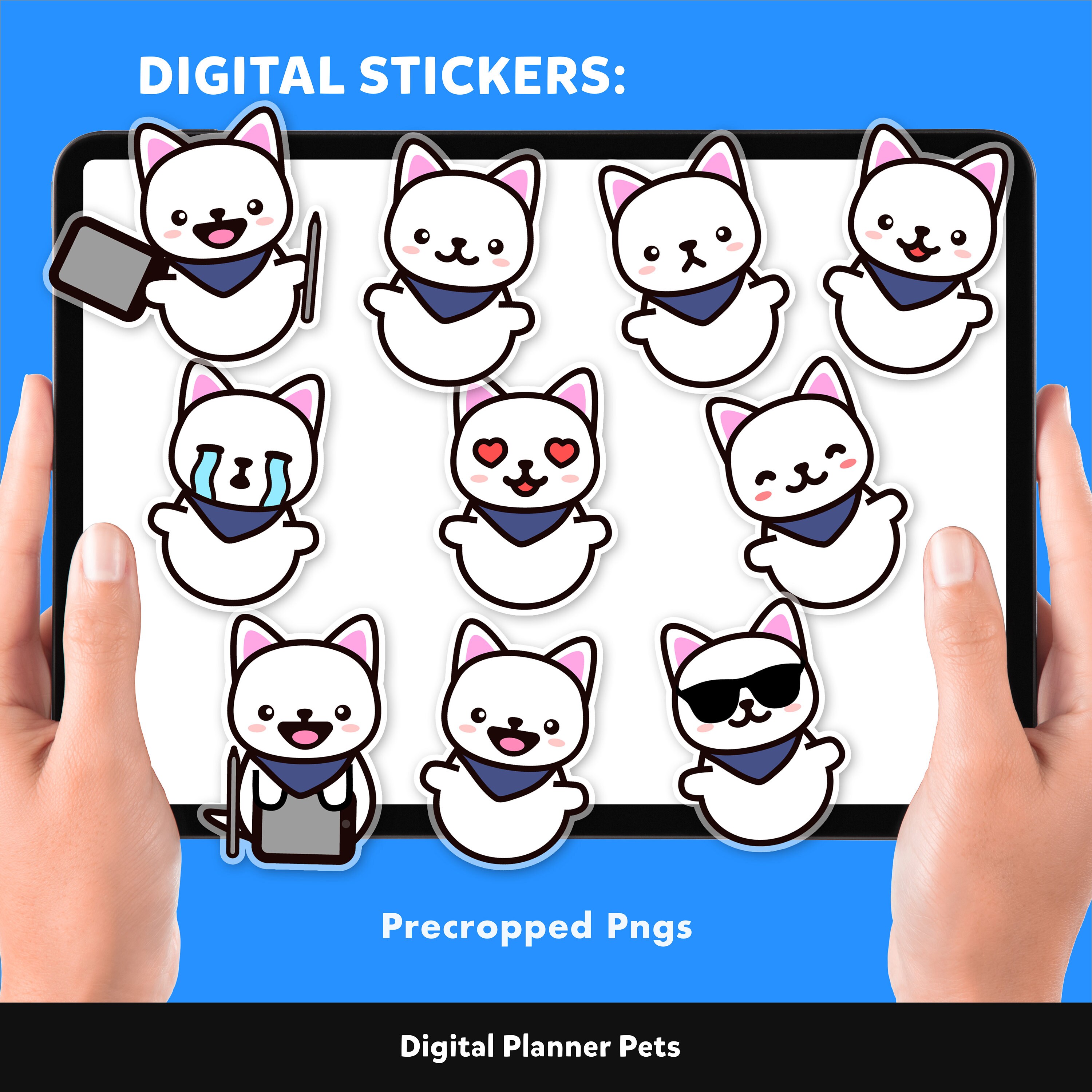 MEGA Animal Digital Sticker Pack, PNG Files of Digital Stickers ...