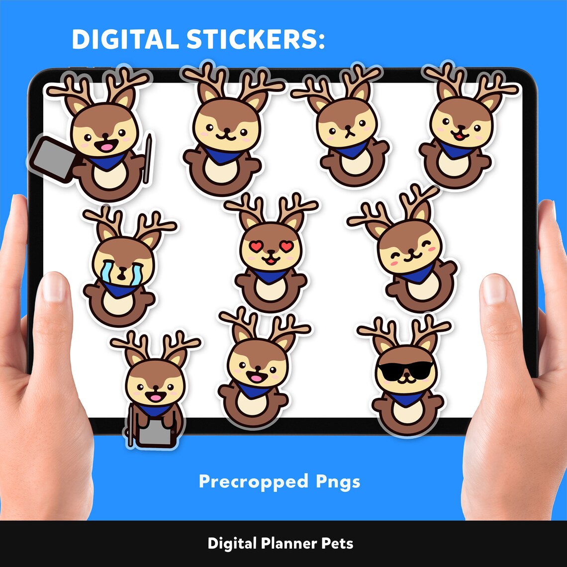 MEGA Animal Digital Sticker Pack PNG Files of Digital | Etsy