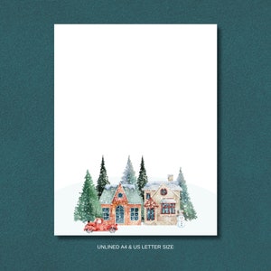 Printable Christmas Stationery, Winter Vintage Home, Christmas Letter ...