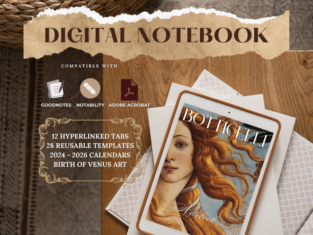 Digital Notebook for Goodnotes, Notability and Adobe Acrobat, Back to ...