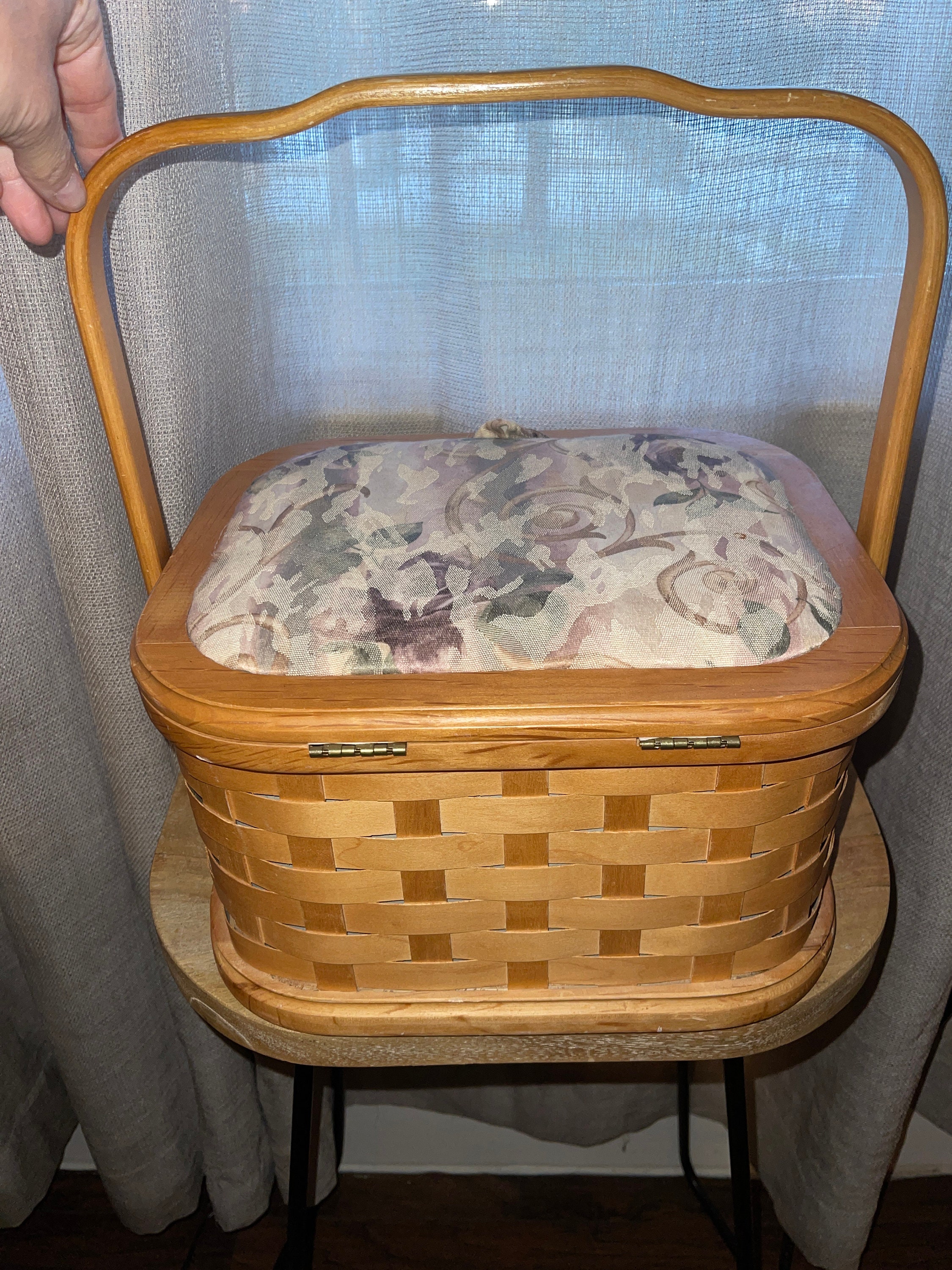 Beautiful Vintage Sewing Basket - Etsy