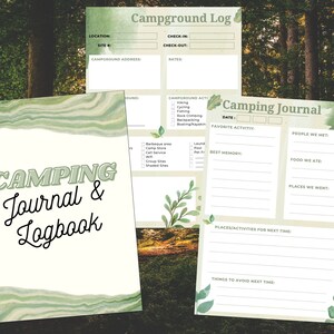 Camping Journal and Logbook Template Printable Digital Download ...