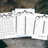 Printable Days on the Mountain Tracker. Hiking Planner. Trip Planner ...