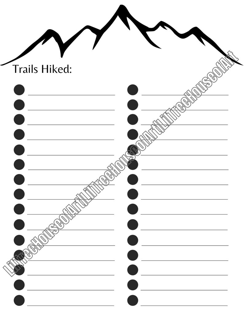 52 Hike Challenge Tracker | Printable 2023 Hike Tracker | Printable ...