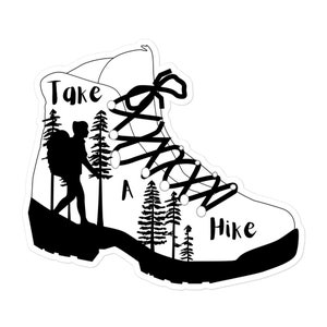 Take a Hike Hiking Boot Sticker, Bubble-free - Etsy