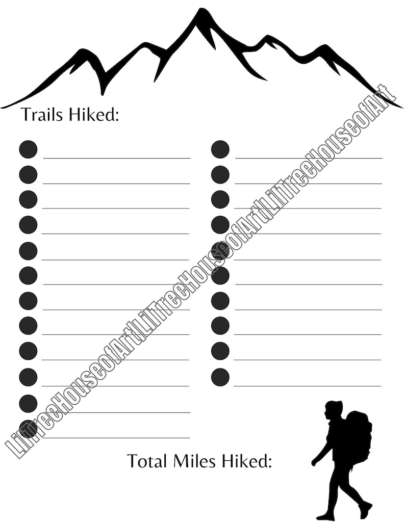 52 Hike Challenge Tracker | Printable 2023 Hike Tracker | Printable ...