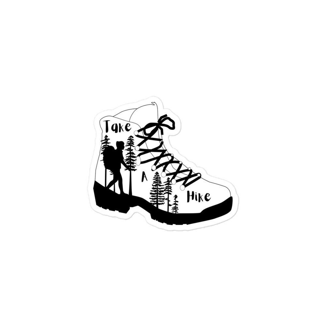 Take a Hike Hiking Boot Sticker, Bubble-free - Etsy