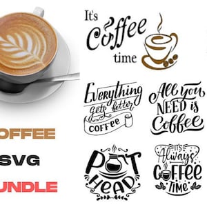 The Coffee Art Bundle Includes SVG Files for Printing. - Etsy