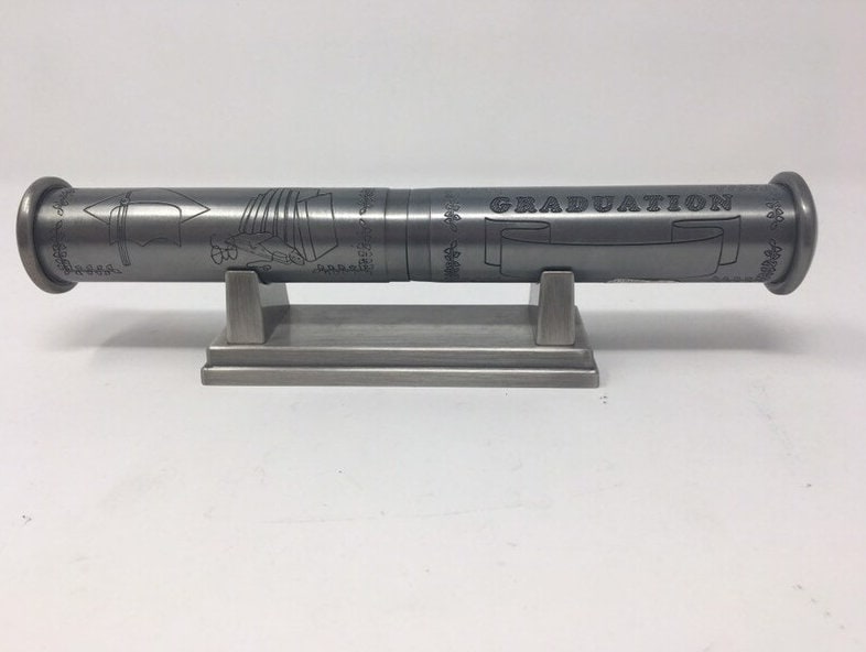 Personalized Graduation Certificate Holder: Pewtertone Keepsake Tube - Etsy