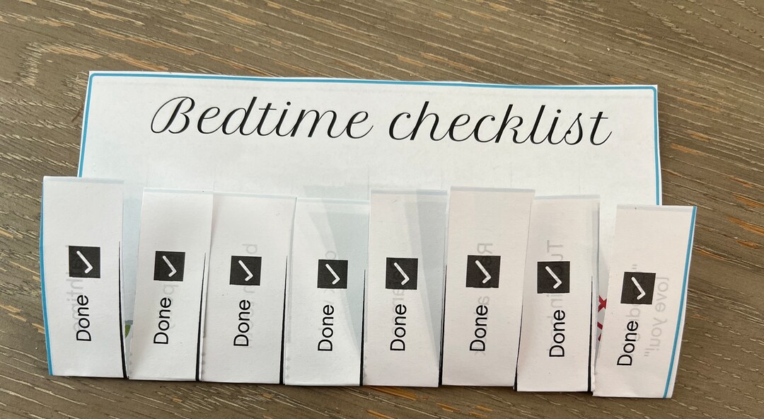 Bedtime Routine Checklist (pecs System) - Etsy