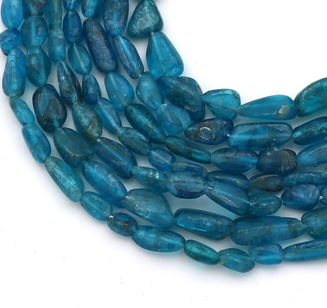 Natural Neon Apatite Nugget Shape Smooth Beads Apatite Nugget - Etsy UK
