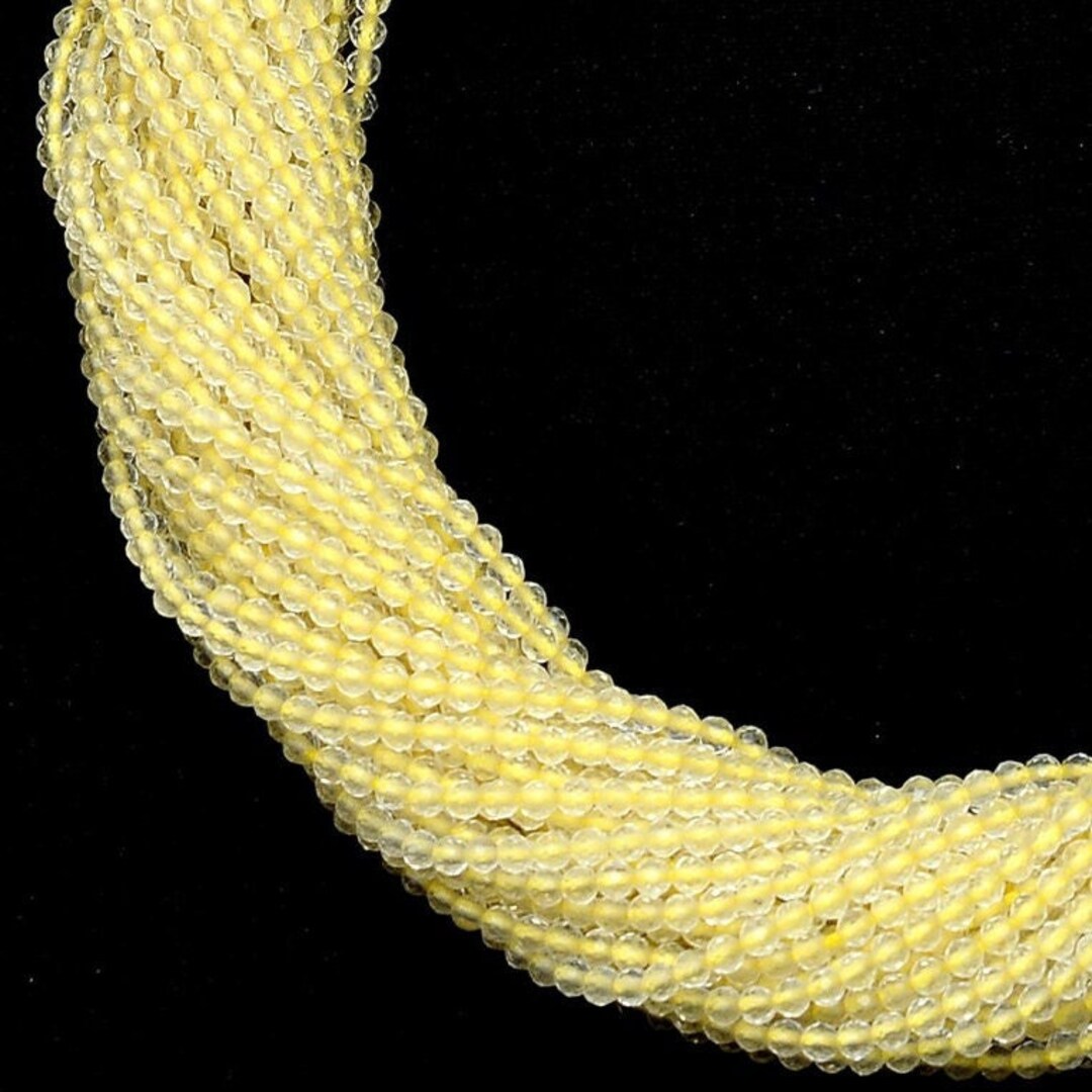 Zitronenquarz Rondell Micro Cut Facettiert, 2mm Edelstein Perlen, AAA ...