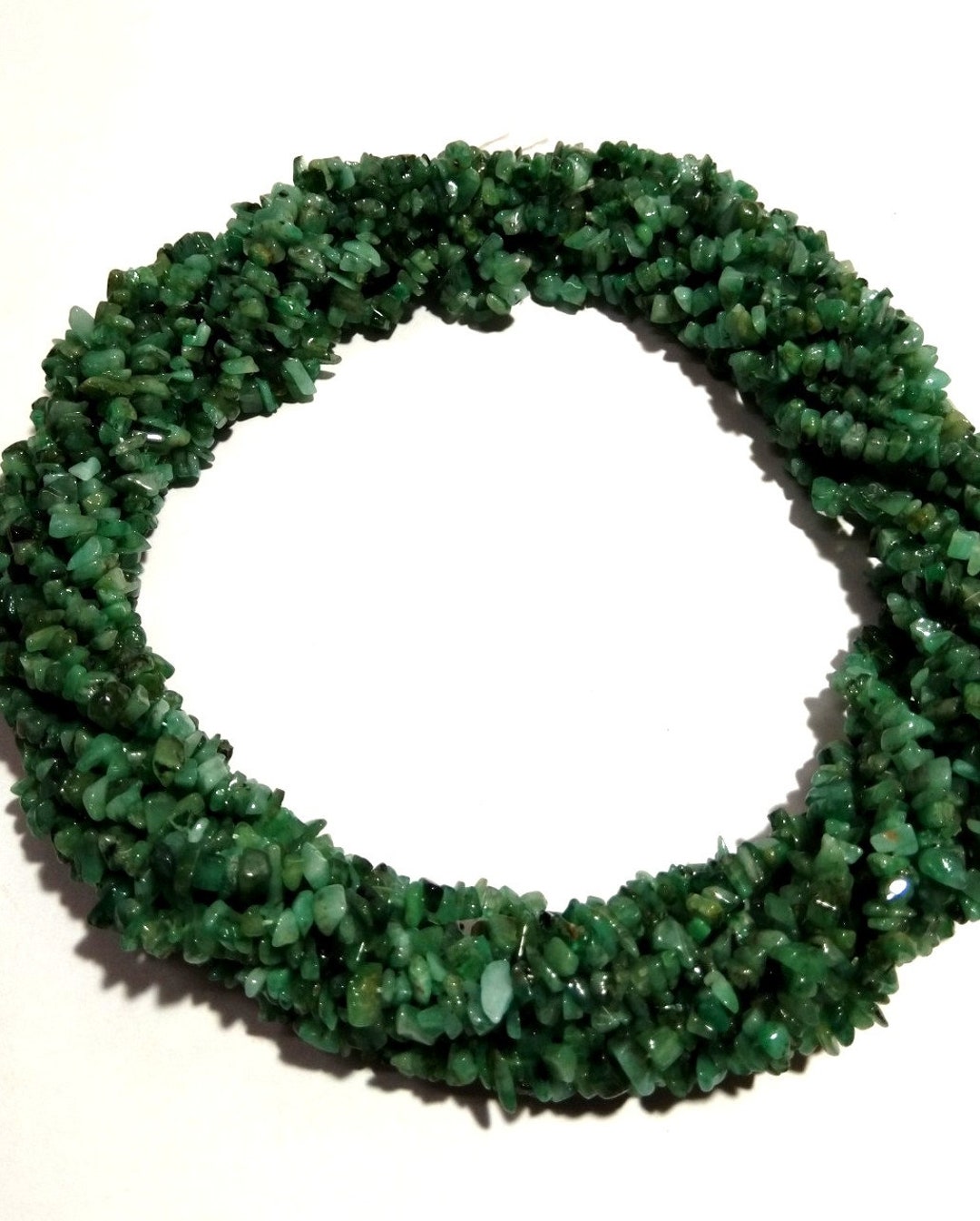Natural Emerald Chips: Uncut Green Gemstone Beads, 16/32 Inch Strand - Etsy