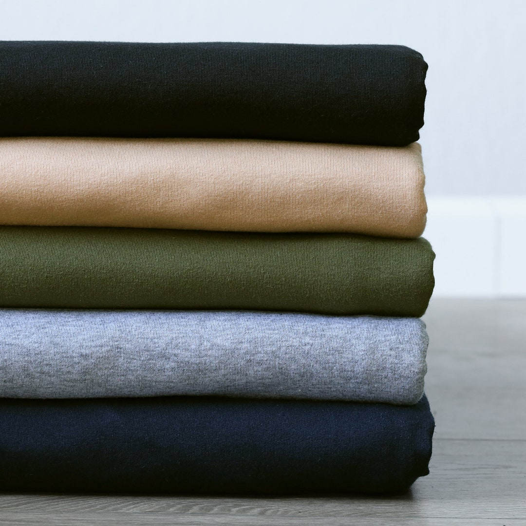 Stretchy French Terry Fabric by the Yard - 260 GSM - Etsy