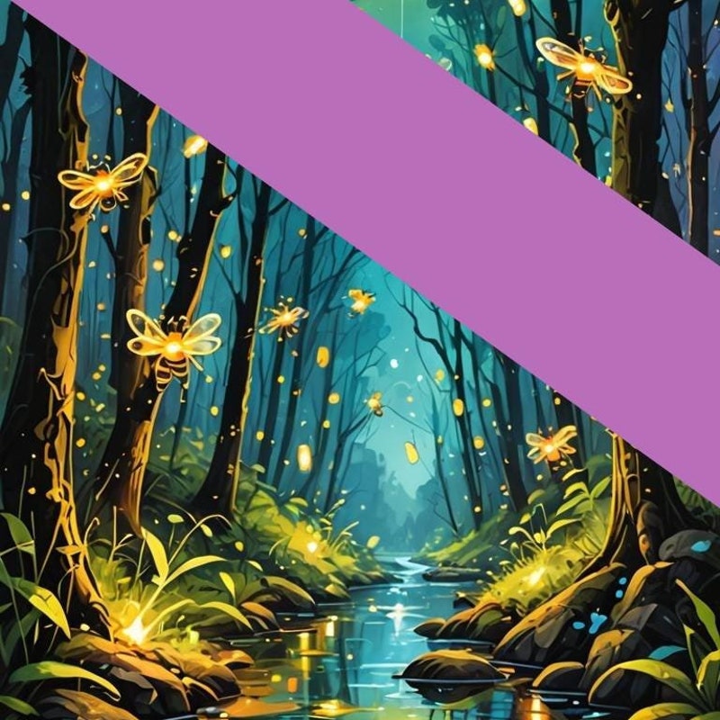 Fireflies Wallpaper - Etsy