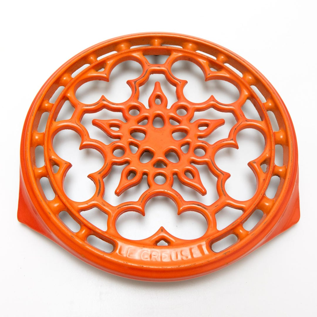 Vintage Le Creuset Cast Iron Trivet. in Iconic Volcanic Orange.in A ...