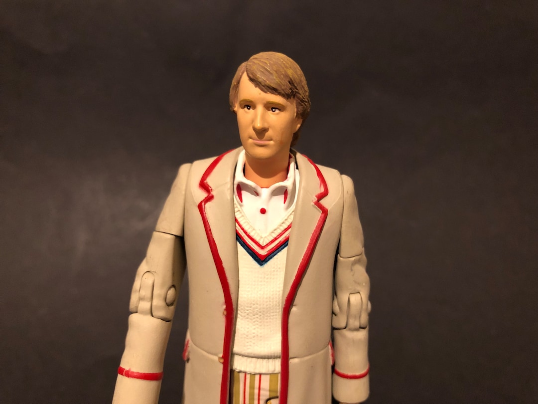 1980s Doctor Who- 5th Doctor- Peter Davidson With Sonic Screwdriver ...