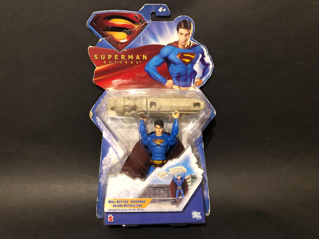 Superman Posable Figure With Wall Busting Action From Superman Return ...