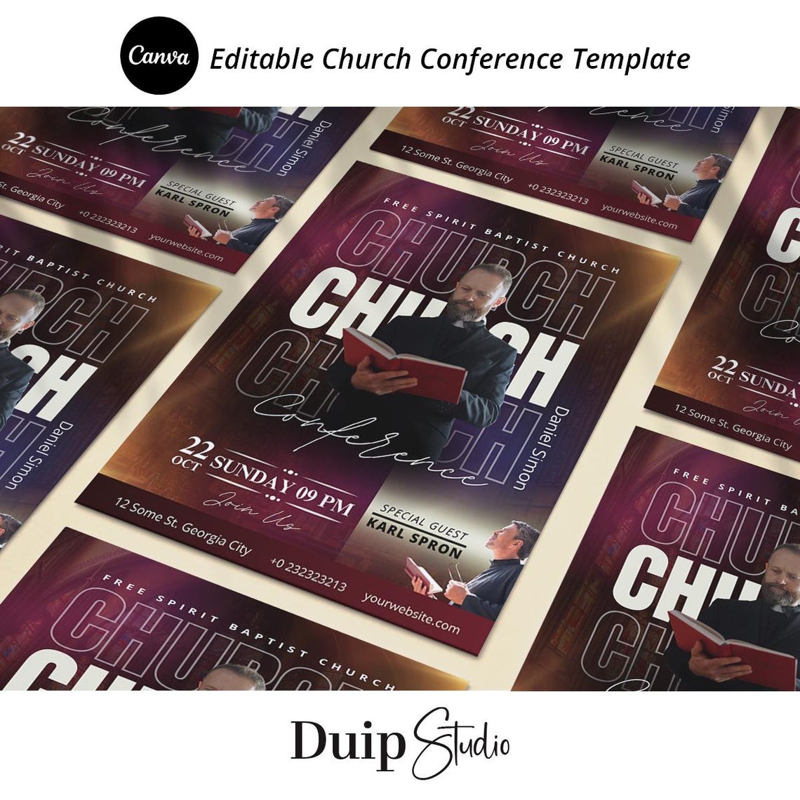 Church Conference Flyer Template, Prayer Conference Flyer, Church ...
