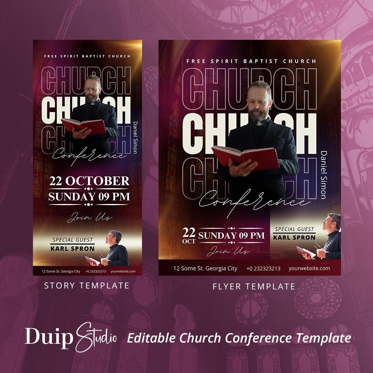 Church Conference Flyer Template, Prayer Conference Flyer, Church ...
