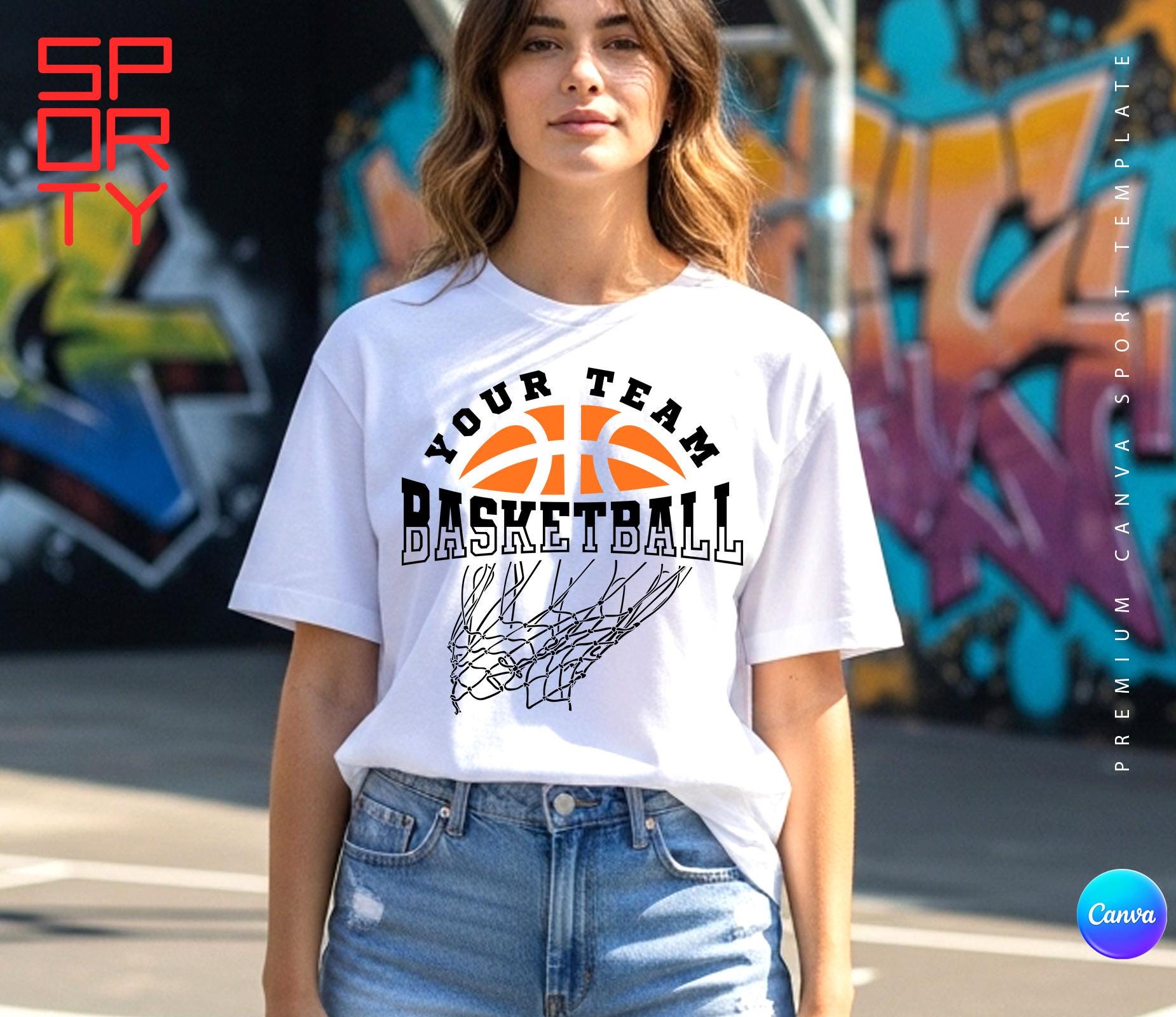 Basketball Team Shirt Template | School Spirit Canva Design - Etsy