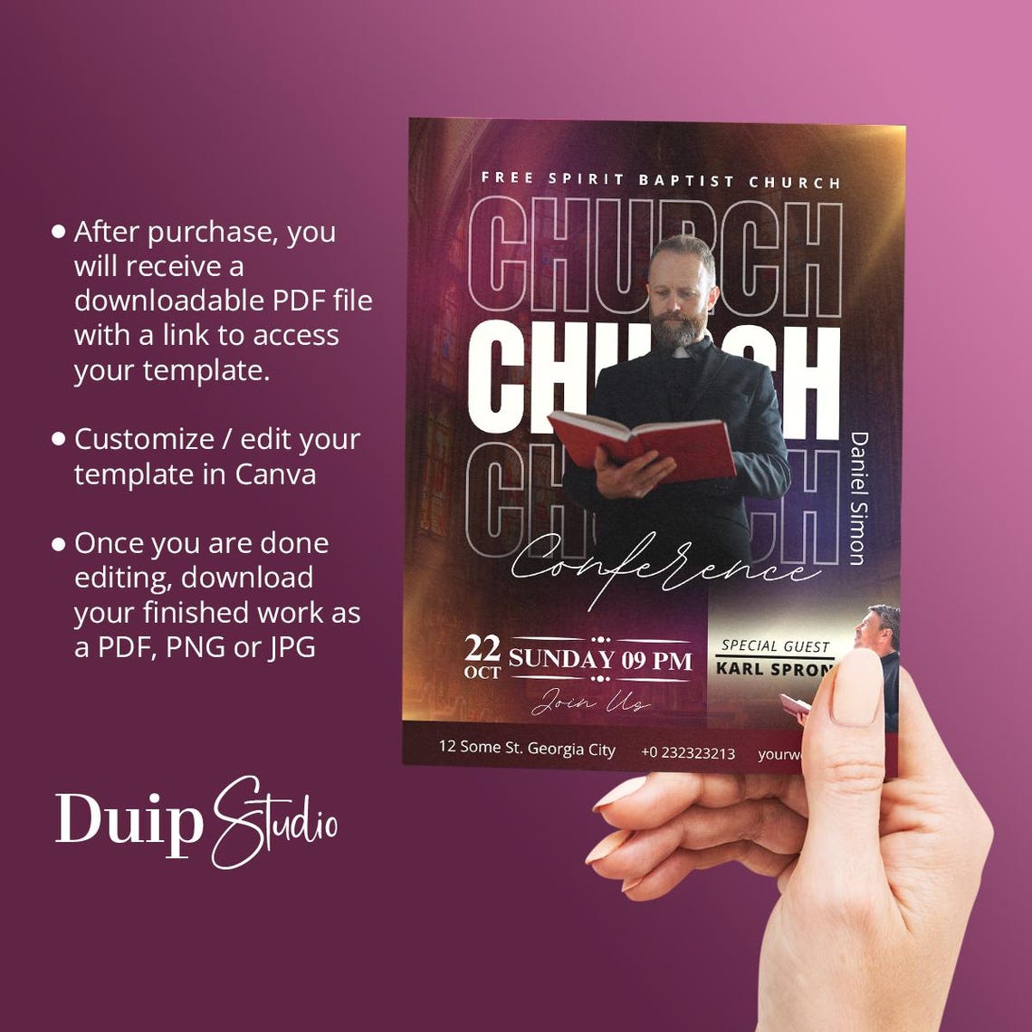 Church Conference Flyer Template, Prayer Conference Flyer, Church ...