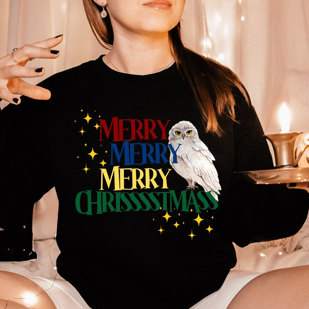 Merry Christmas Witchy/wizard Holiday Sweater - Etsy