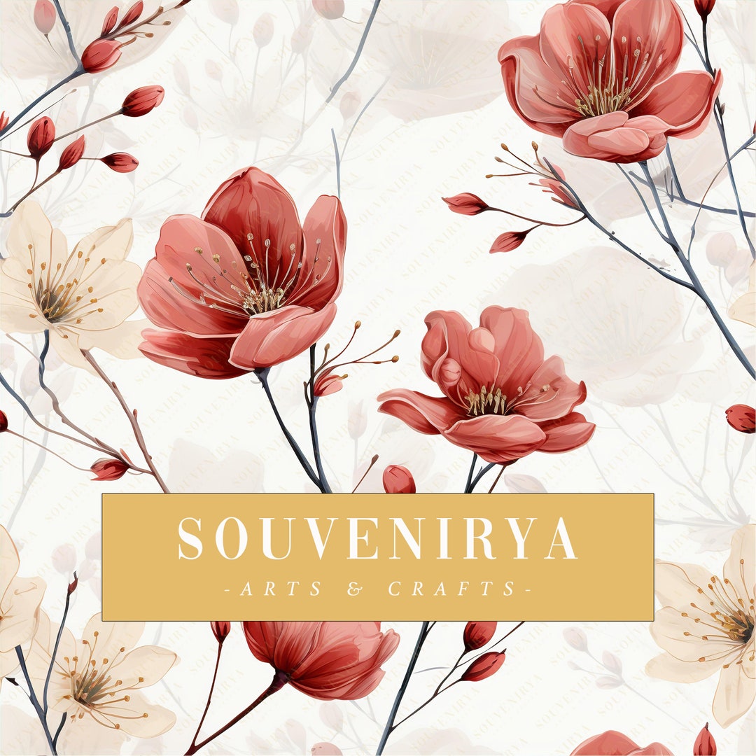 Flower Pattern Sublimation Designs, Commercial Use Flower Fabric ...