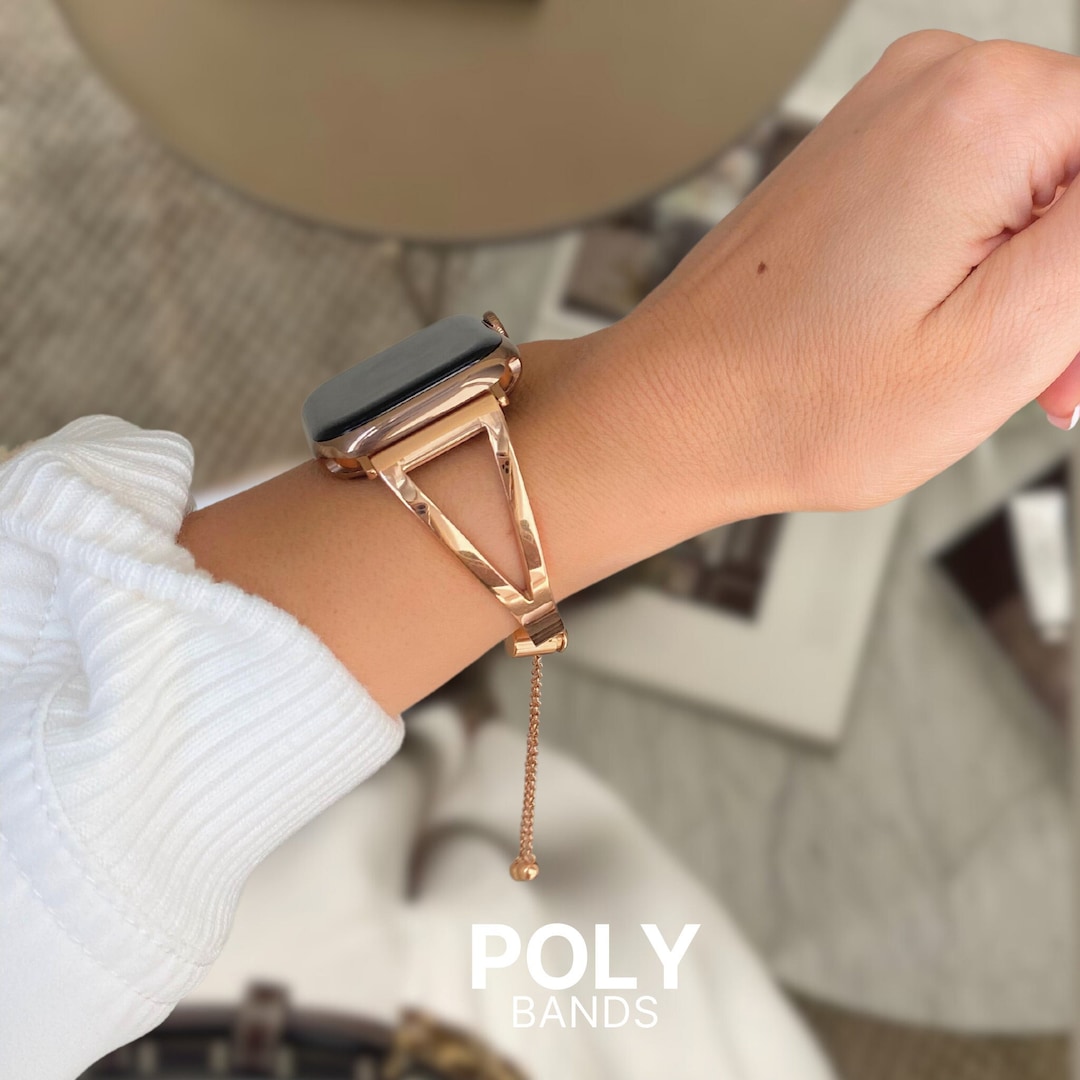 Gold Watch Band for Apple Watch Series 11 10 9 8 7, Custom Gold Iwatch ...