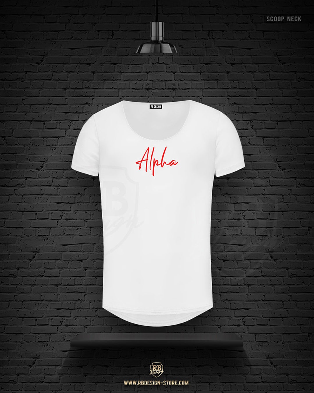 Mens 'alpha' Scoop Neck Longline T-shirt - Muscle Fit Stretch Cotton - Etsy