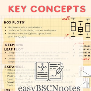 HTHSCI 2S03 - Introduction to Statistics for Nursing - KEY CONCEPTS - Etsy