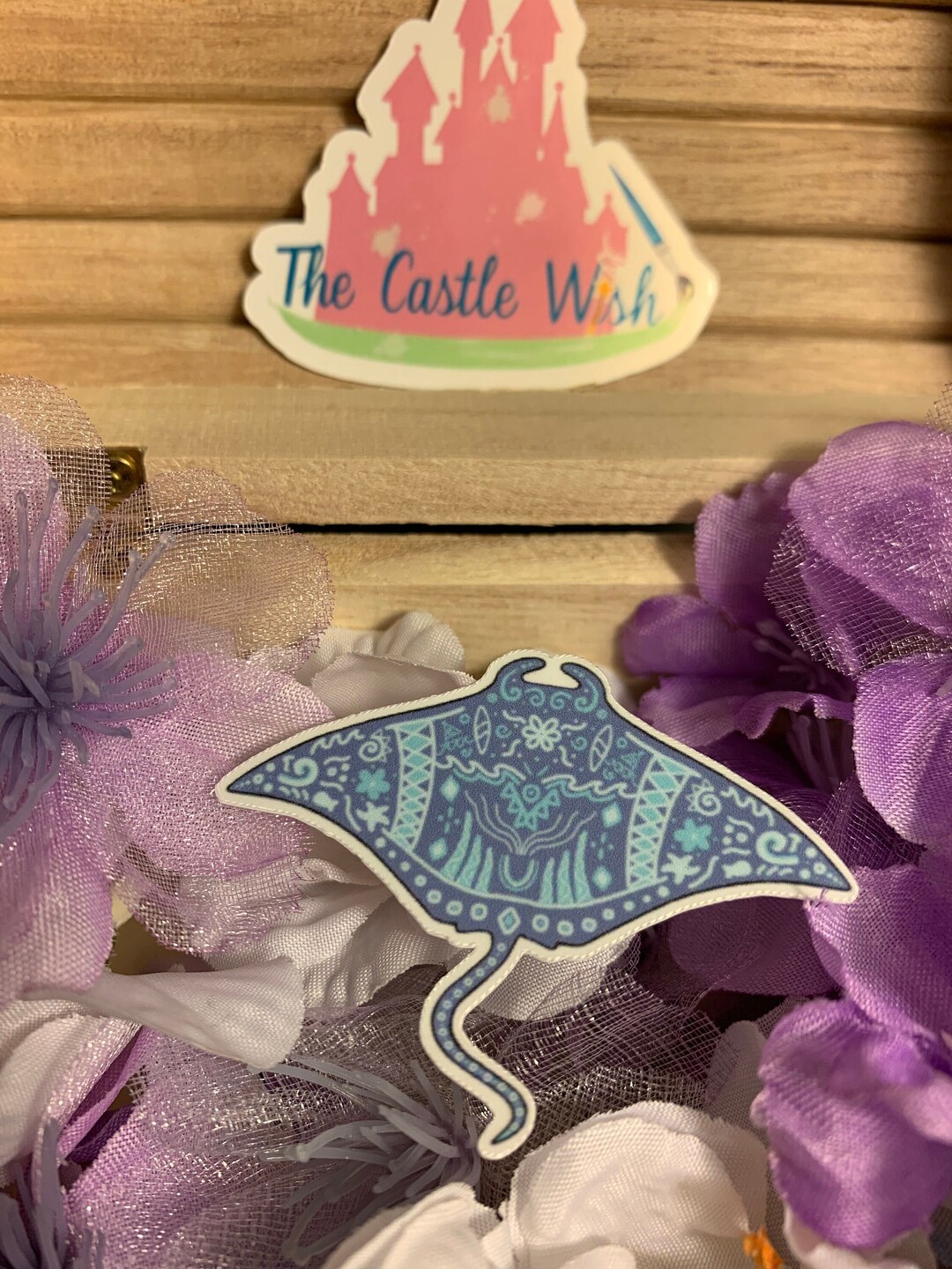 Tribal Manta Ray Vinyl Sticker - Etsy