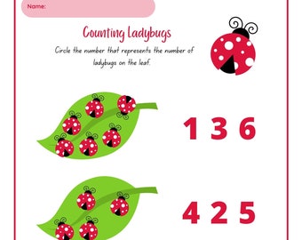 Ladybug Number Match | Etsy