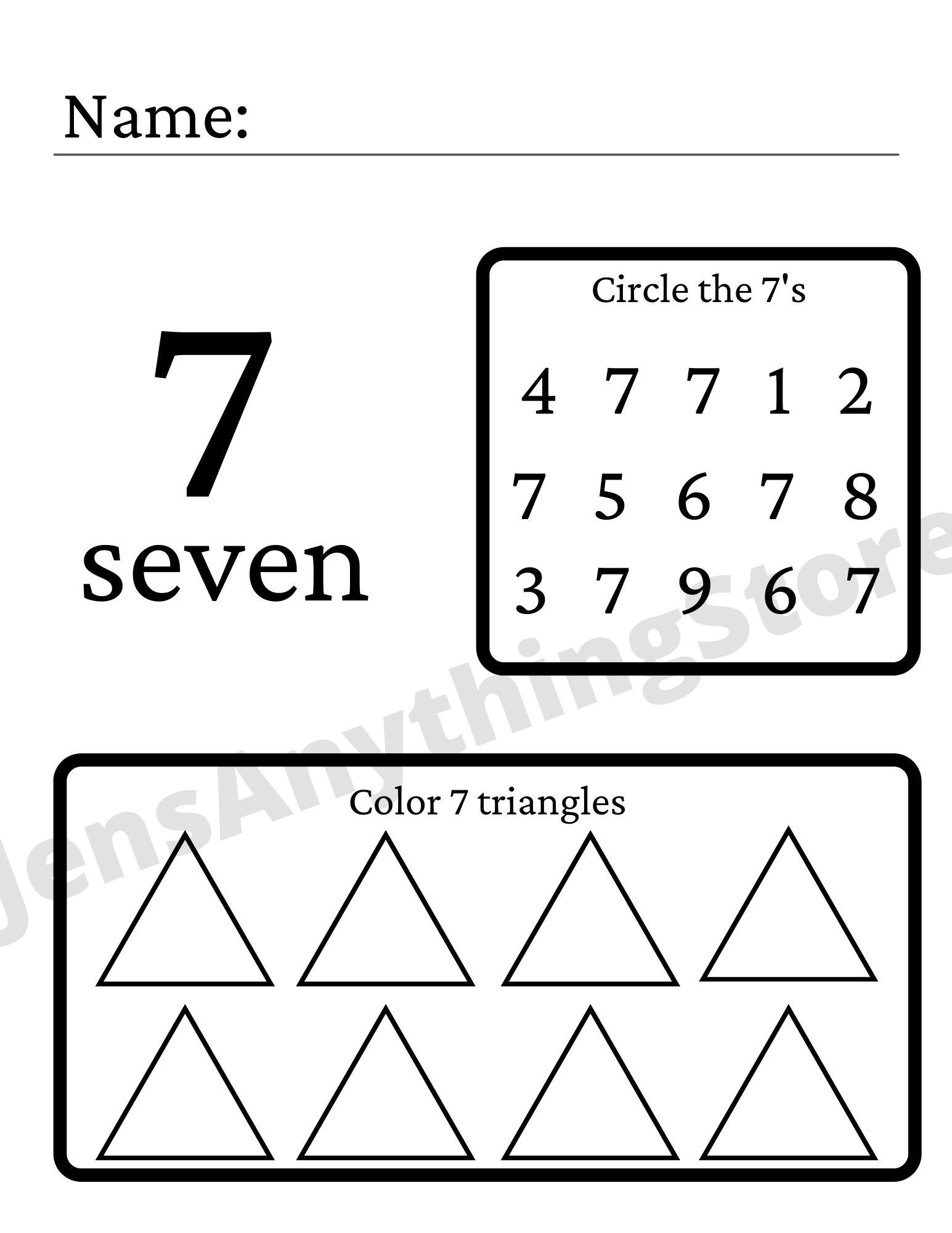 Learning Numbers, Preschool Worksheet, Tracing Numbers, Preschool ...