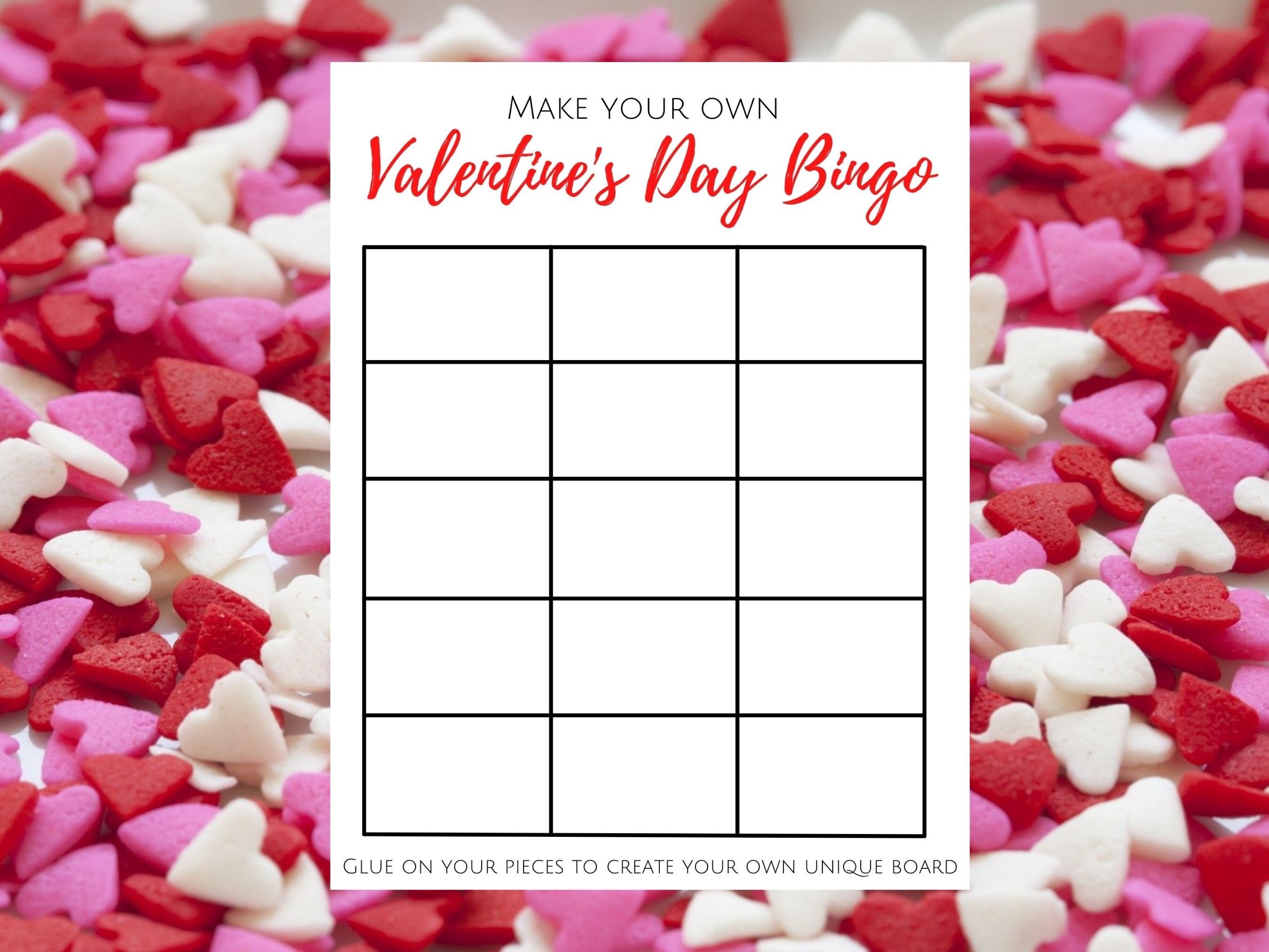 Valentine's Day Bingo Game for Kids - Make Your Own Bingo - Etsy
