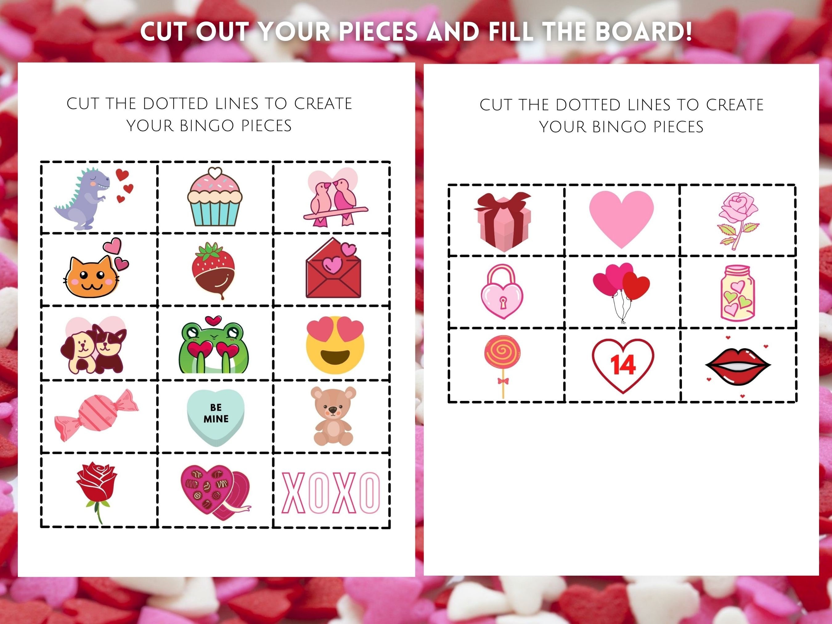 Valentine's Day Bingo Game for Kids - Make Your Own Bingo - Etsy