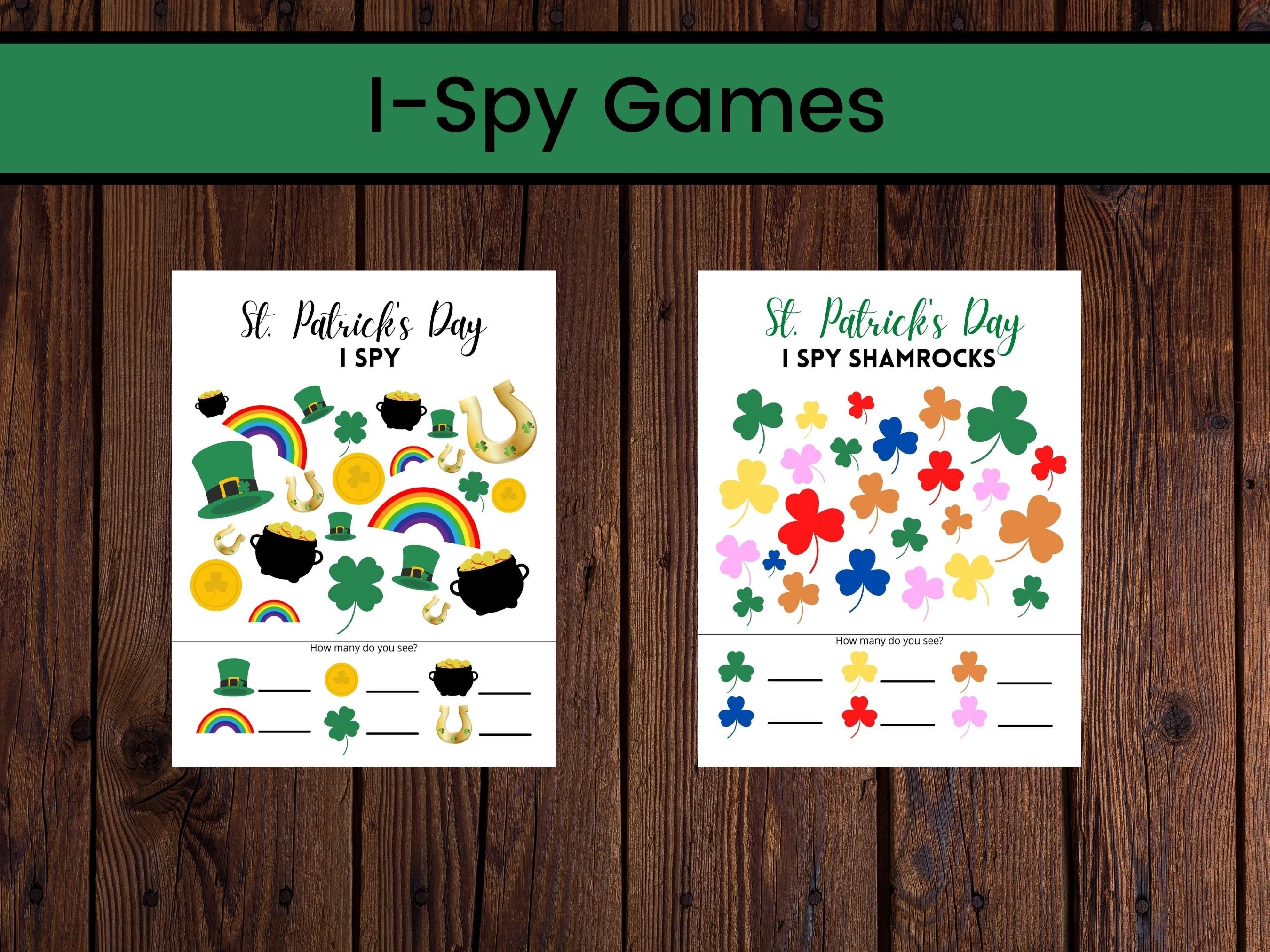 St Patrick's Day Printable Family Bundle, St. Patricks Day Games, St ...