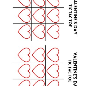 Valentines Day Tic Tac Toe - Cute for Classrooms - Heart Tic Tac Toe ...