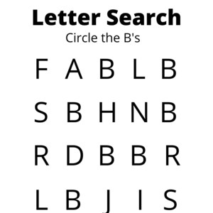 Children's Letter Search Worksheet A-Z - Preschool - Learning the ...